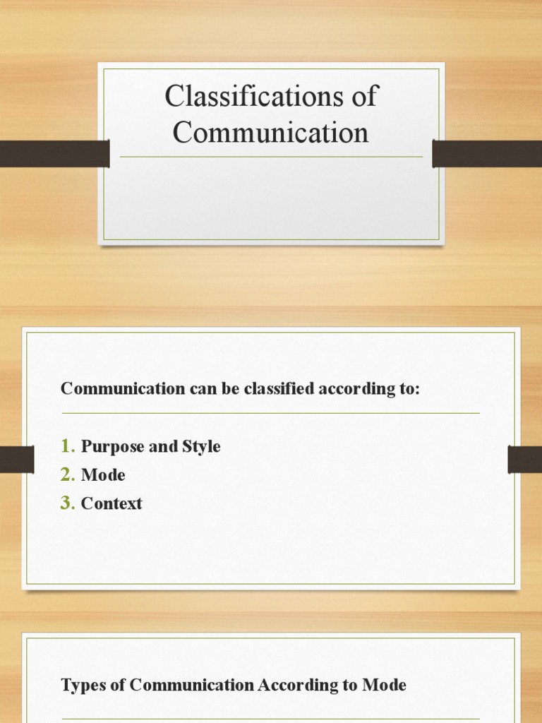 Lesson 5 Classifications of Communication | PDF | Nonverbal ...