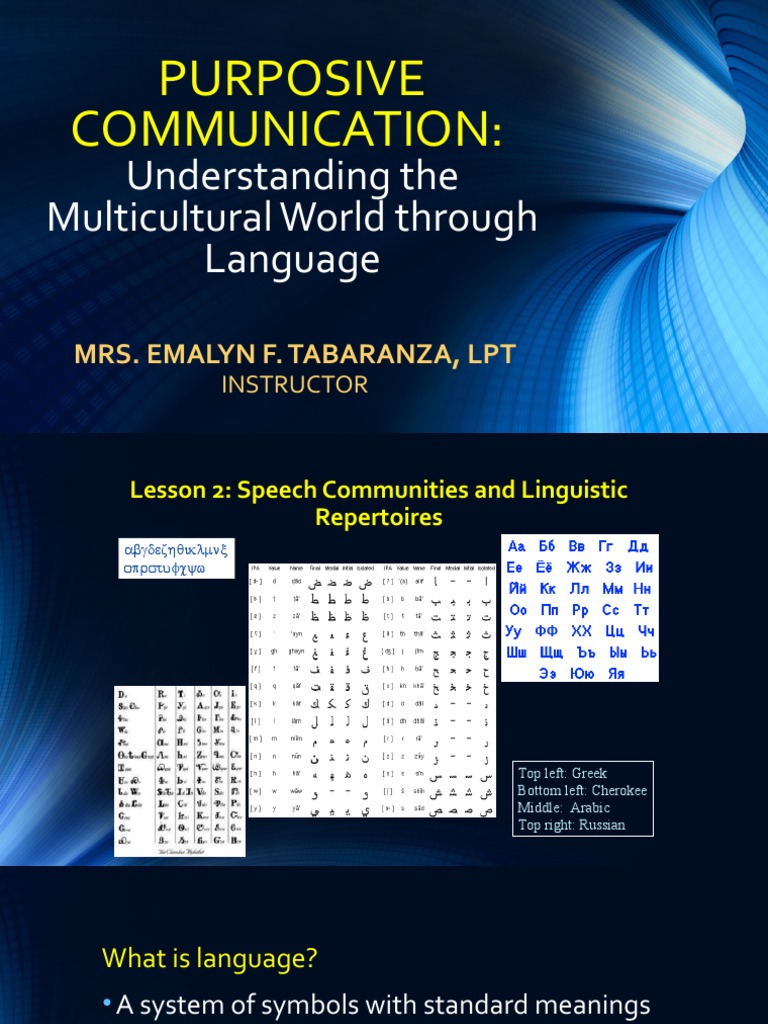 LESSON 2 - Speech Communities and Linguistic Repertoires | PDF ...