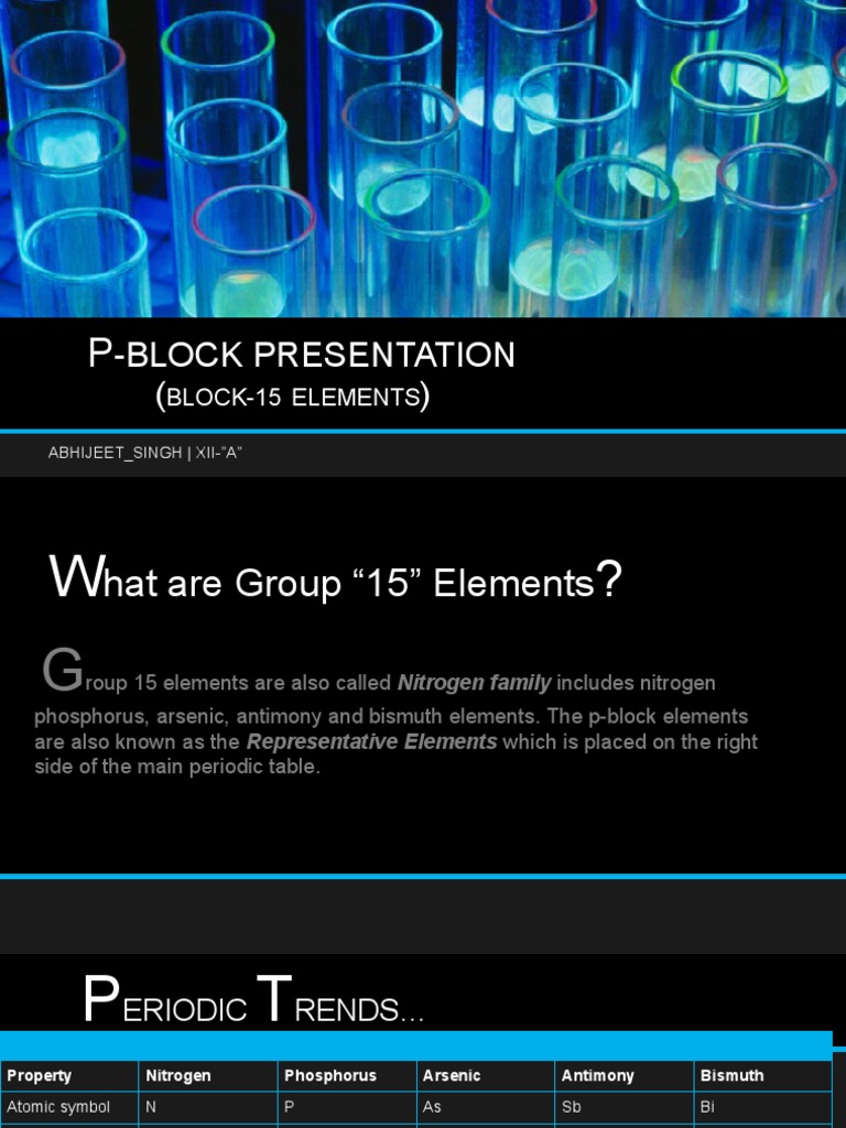 P Block Presentation | PDF