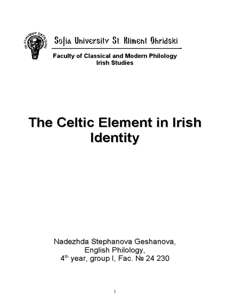 The Celtic Element in Irish Identity | PDF | Celts | Celtic Mythology