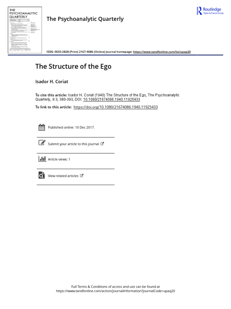 Struktura Ega | PDF | Id | Psychoanalysis