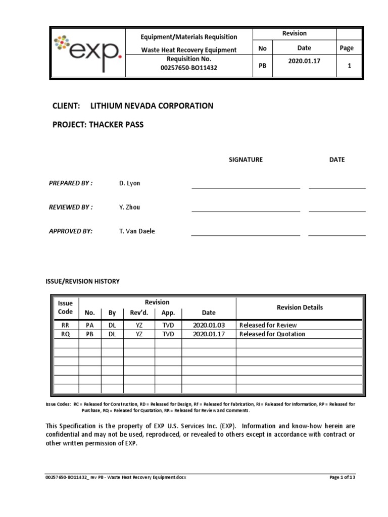 00257650-BO11432 - Rev PB - Waste Heat Recovery Equipment | PDF ...