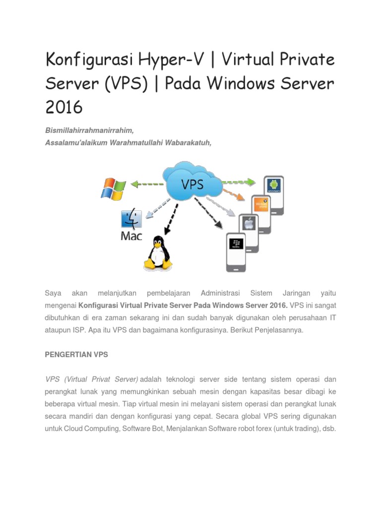 Konfigurasi VPS di Windows Server 2016 | PDF