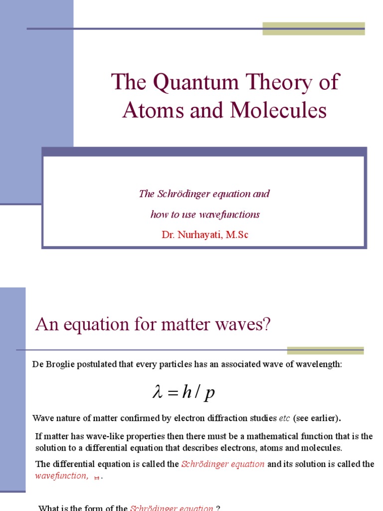 The Quantum Theory of | PDF | Schrödinger Equation | Wave Function