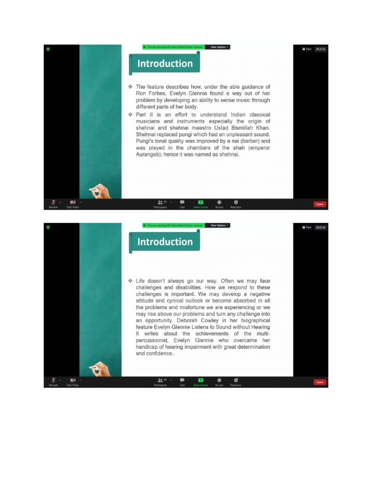 Class 9th English Chapter 2 The Sound of Music | PDF