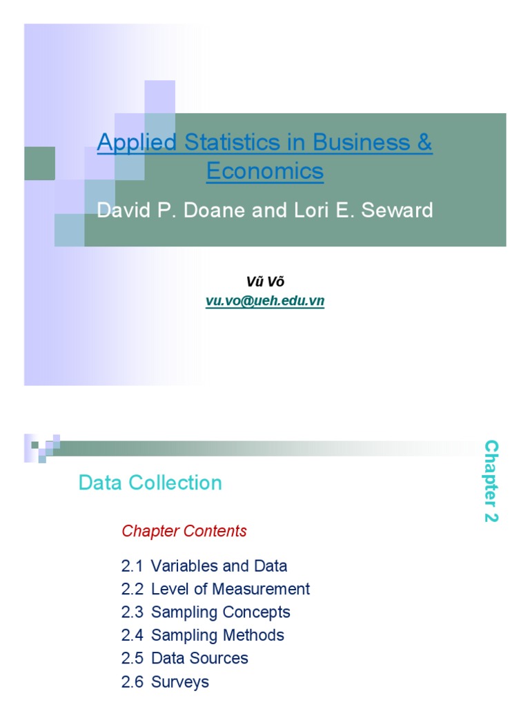 Applied Statistics in Business & Economics: David P. Doane and Lori E ...