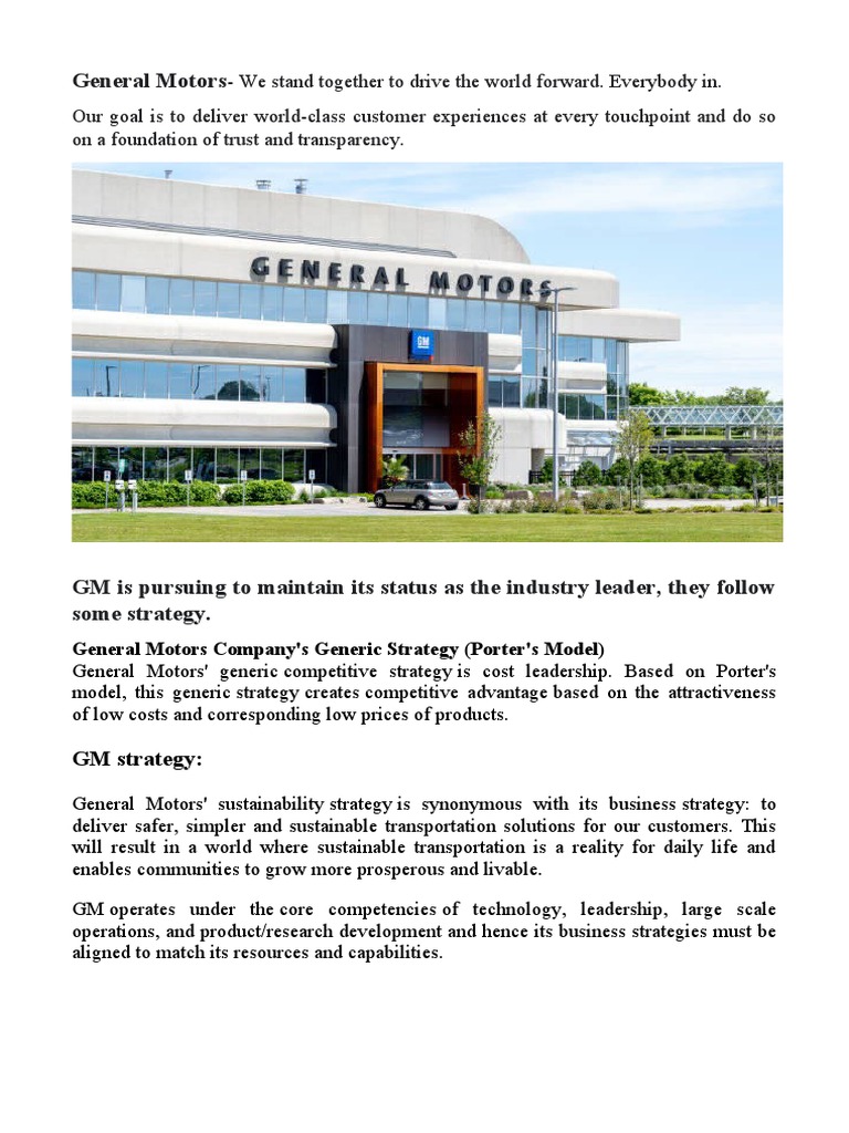 General Motors | PDF | General Motors | Strategic Management