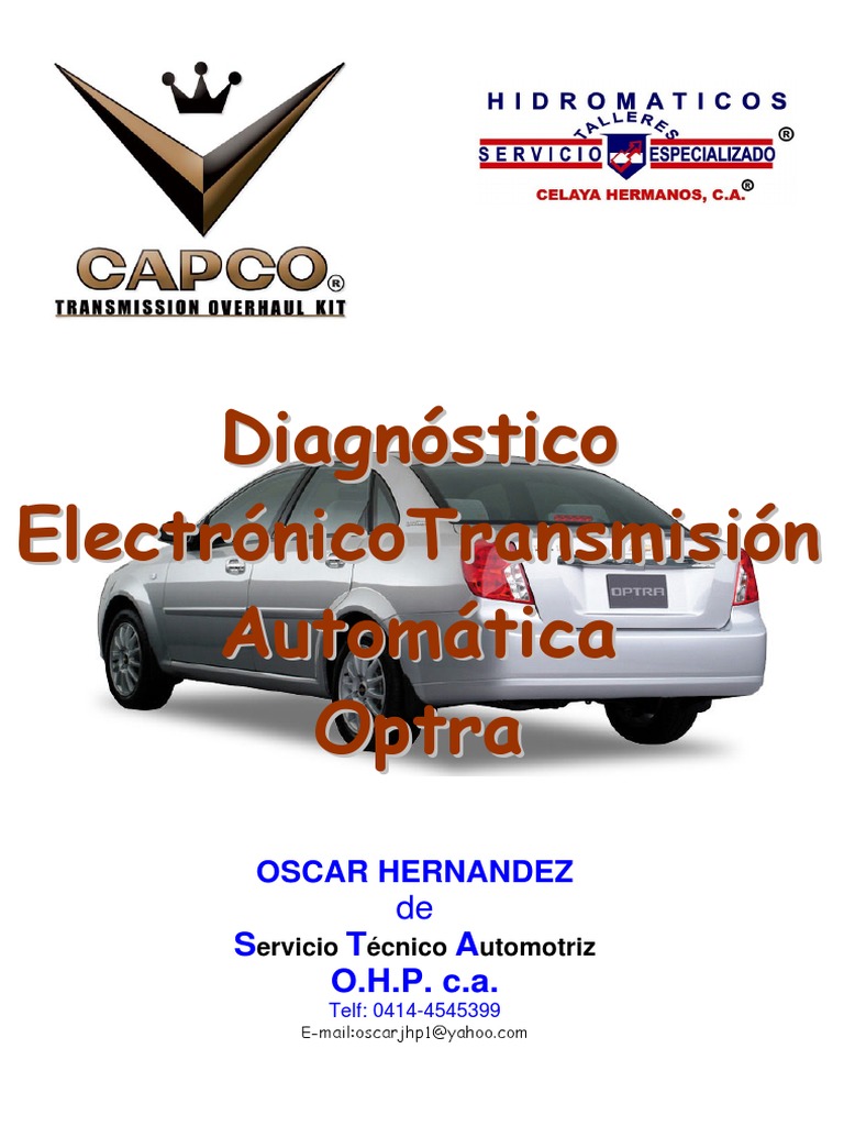 (CHEVROLET) Diagnostico de Transmision Automatica Chevrolet Optra | PDF | Transmisión (Mecánica ...