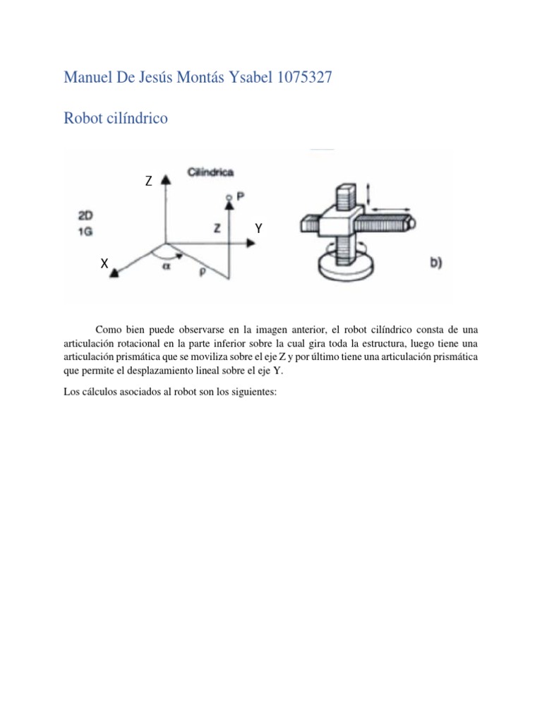 Cálculo de Robots | PDF | Matriz (Matemáticas) | Análisis matemático
