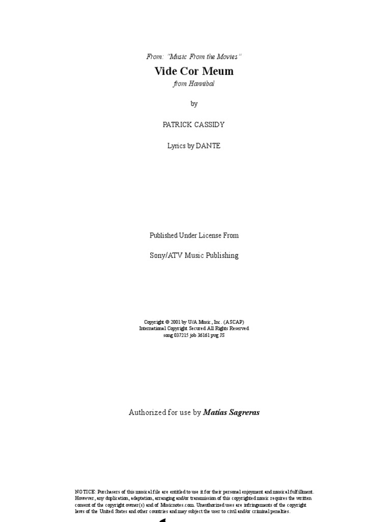 Vide Cor Meum | PDF | Business
