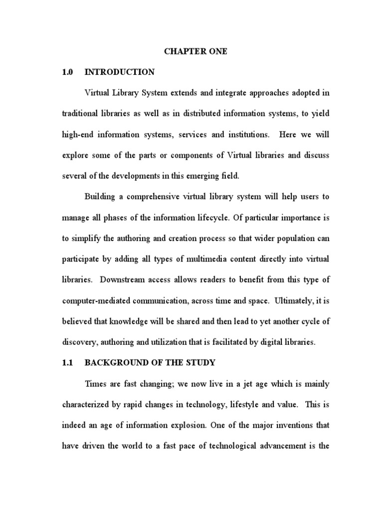 Virtual Library System | PDF | Digital Library | Libraries