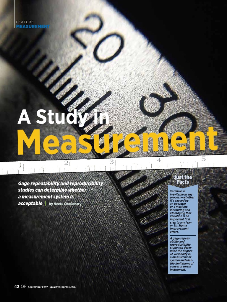 Gage R&R Details | Download Free PDF | Six Sigma | Design For Six Sigma