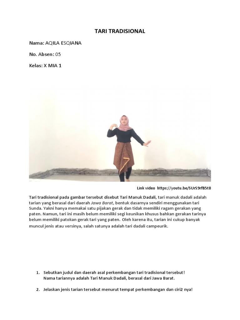 Tari Manuk Dadali: Tradisi Jawa Barat | PDF