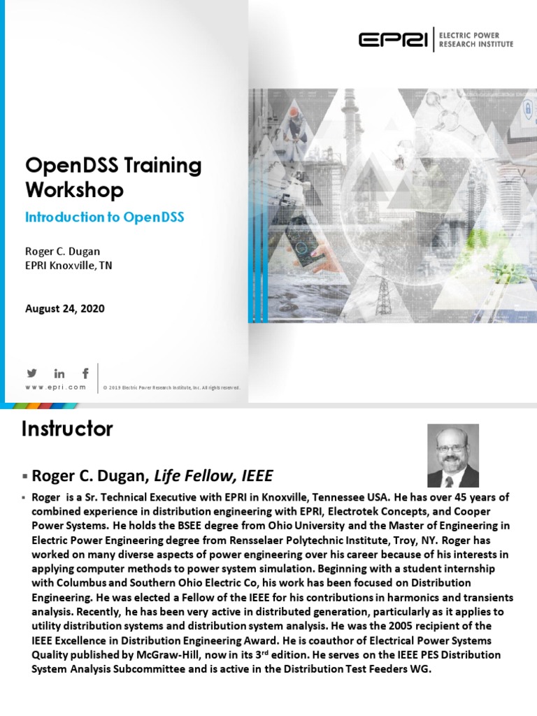 Day01 - 02-Intro To OpenDSS | PDF | Electrical Network | Distributed ...