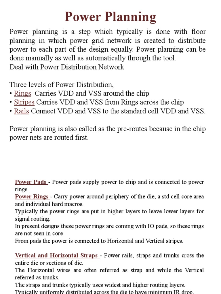 VLSI Power Planning Overview | PDF