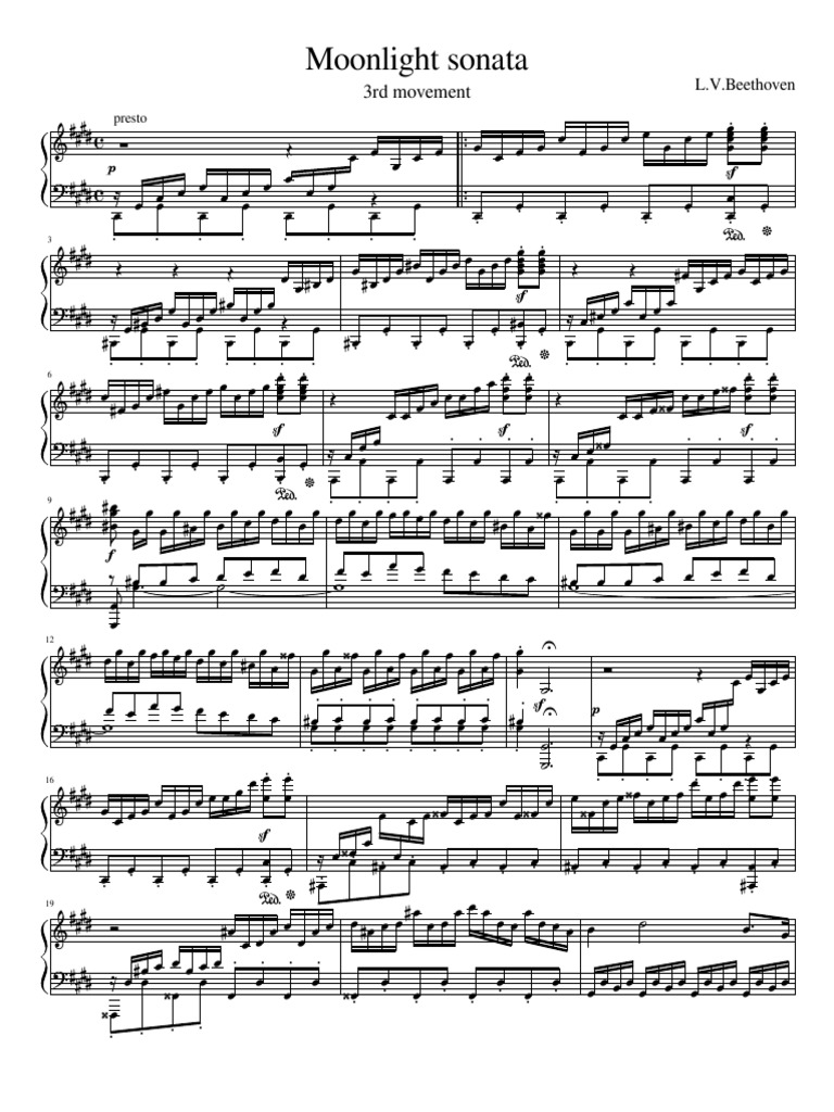 Moonlight Sonata 3rd Movement | PDF