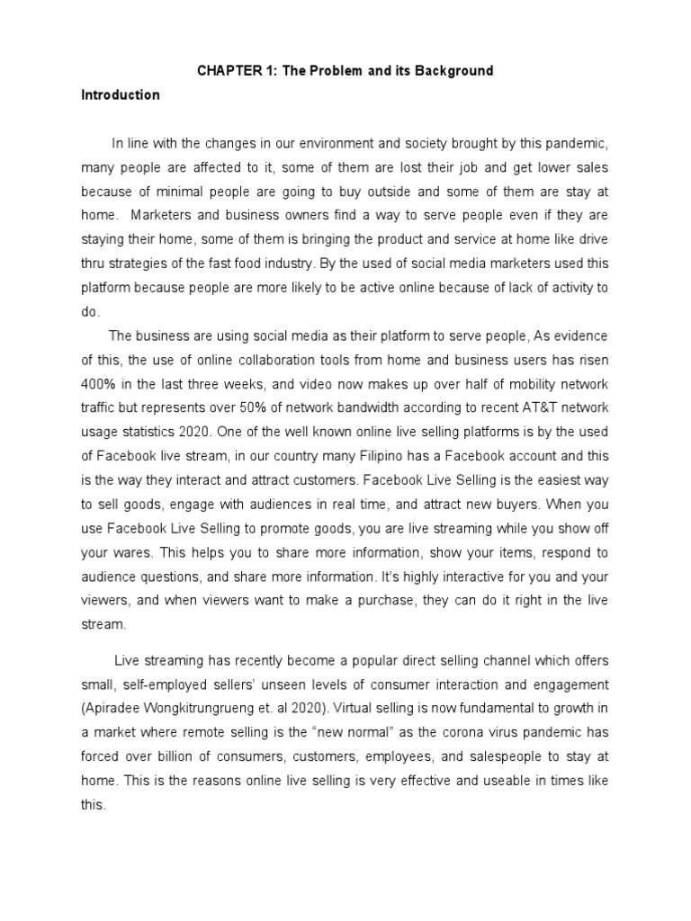 CHAPTER 1: The Problem and Its Background | Download Free PDF ...