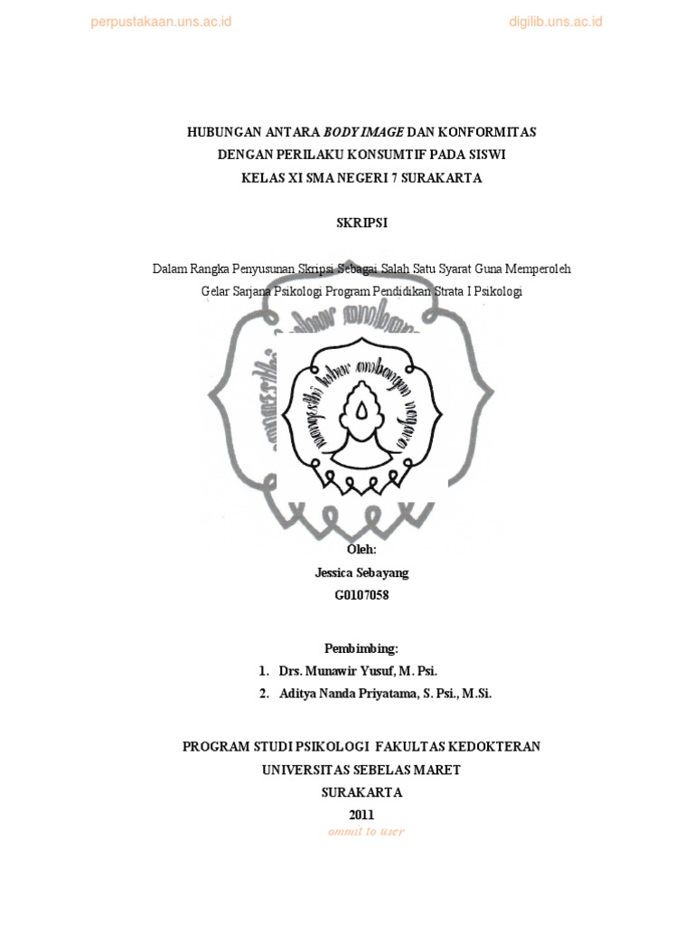 Hubungan Antara Body Image Dan Konformitas Dengan Perilaku Konsumtif | PDF