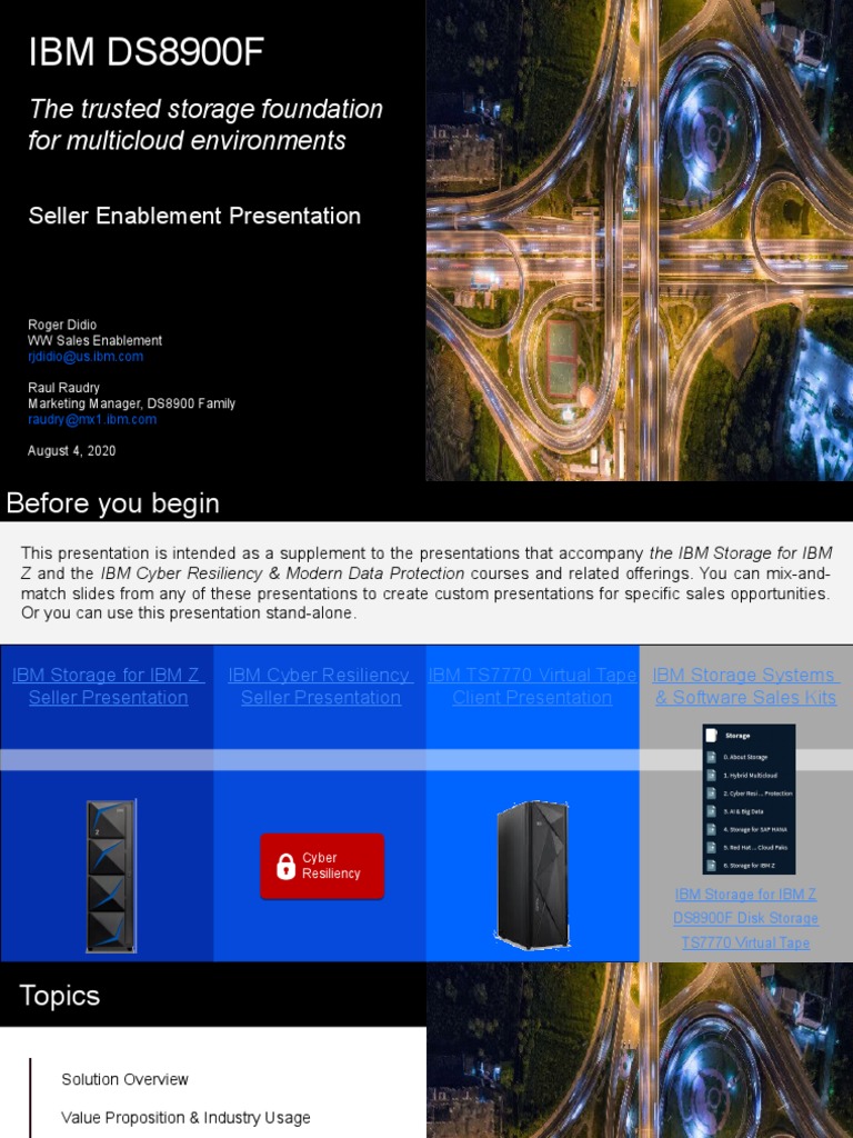 DS8900F Seller Presentation - 2020-Sep-24 | PDF | Cloud Computing | Backup