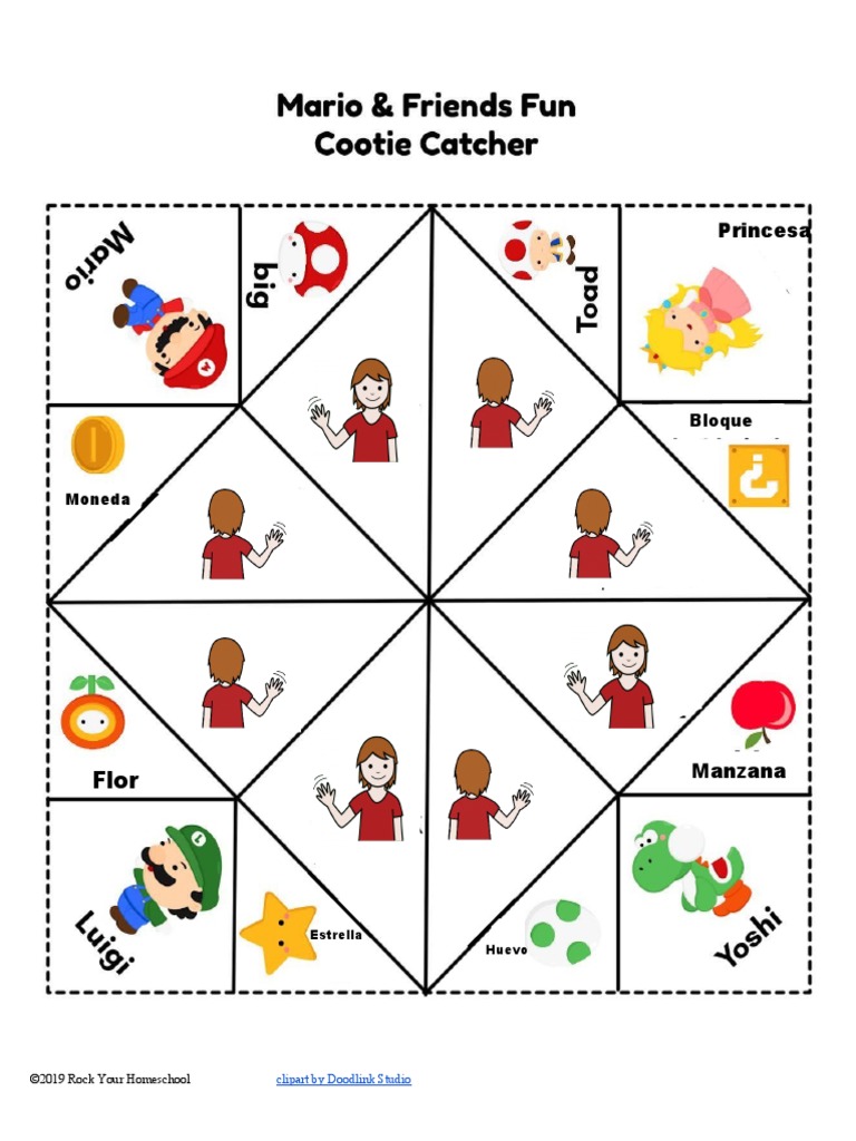 Super Mario & Friends Cootie Catcher | PDF