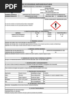 Hoja de Seguridad Limpiador Multiusos | PDF | Agua | Toxicidad