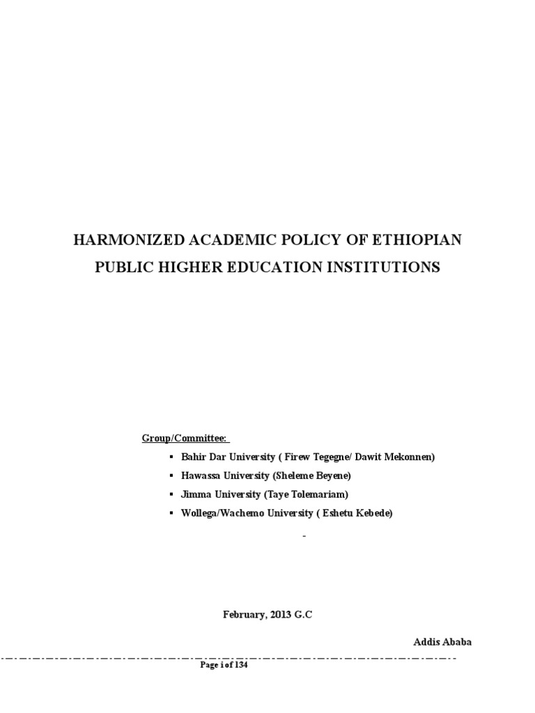 Harmonised Academic Policy Revised In February 2013 Pdf Thesis