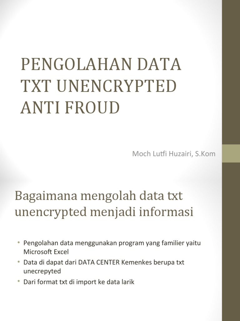 Pengolahan Data TXT Unencrypted | PDF