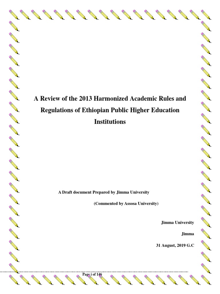Harmonised Academic Rules and Regulations Final 2019 New HEI ...