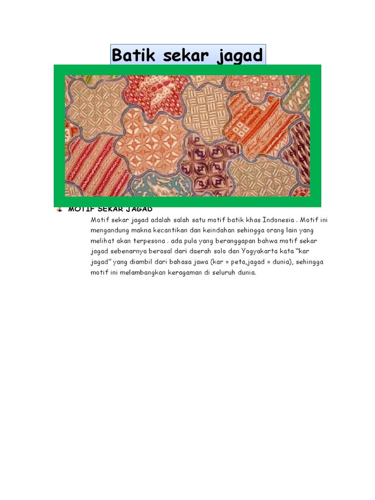 Batik Sekar Jagad | PDF