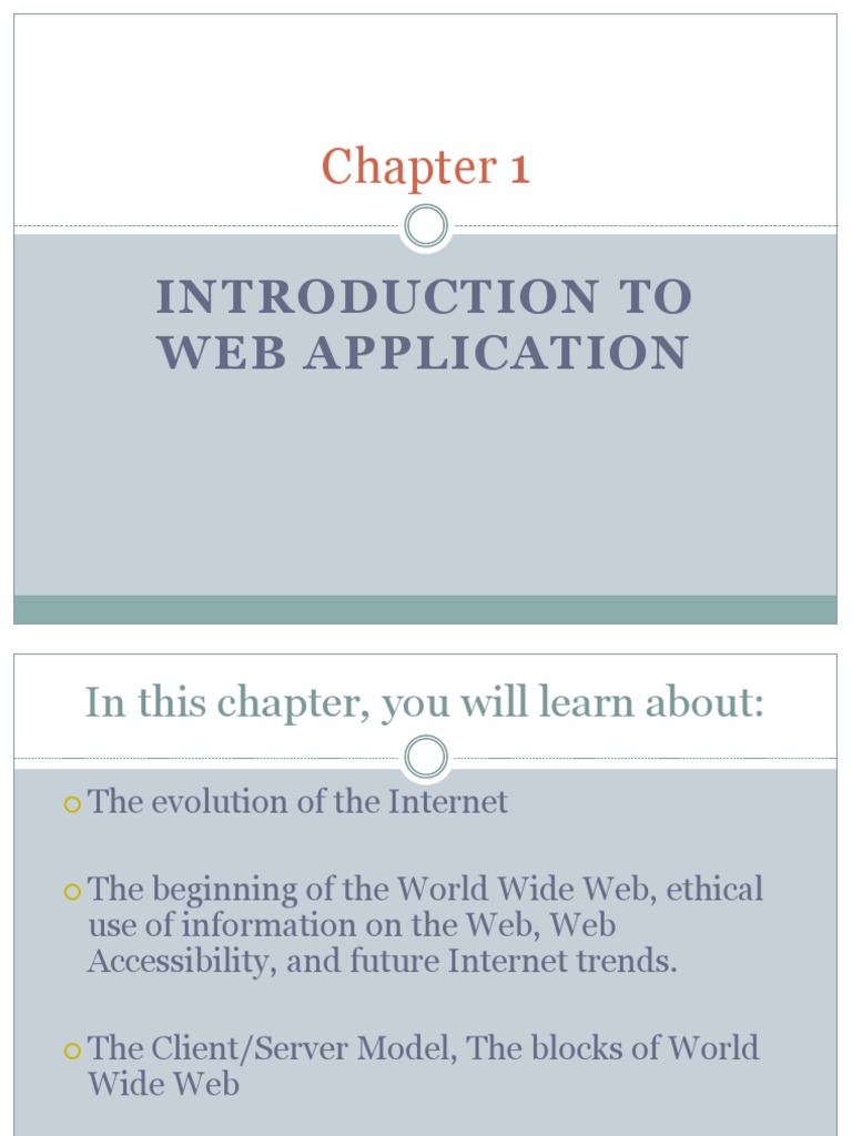 1-3 Web Application | PDF | Web Application | World Wide Web
