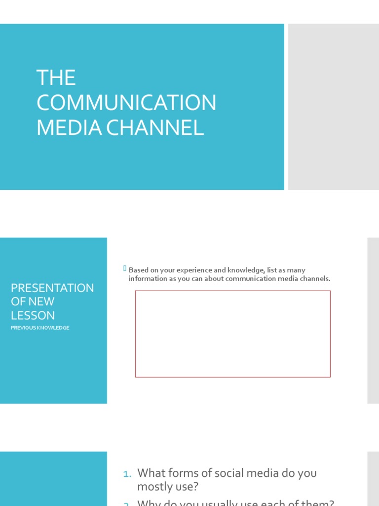 Understanding Communication Media Channels | PDF | Telecommunication ...