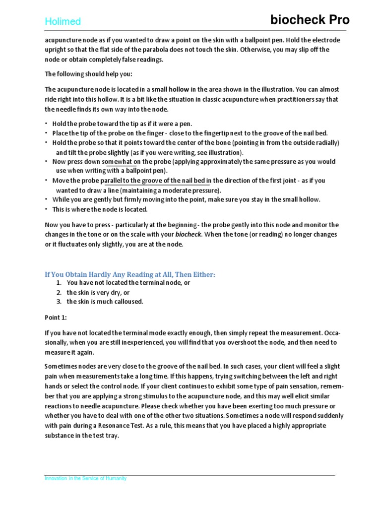 Biocheck Pro: Holimed | PDF | Pain | Neuropsychological Assessment
