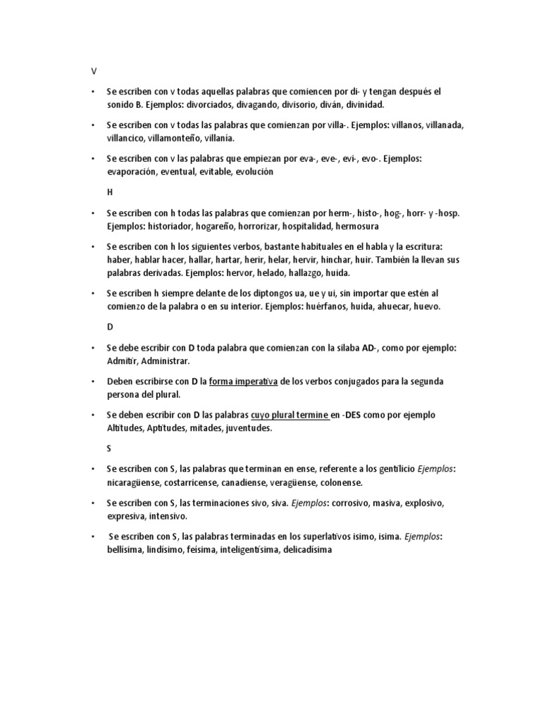 Se Escriben Con S, Las Palabras Terminadas en Los Superlativos Isimo ...