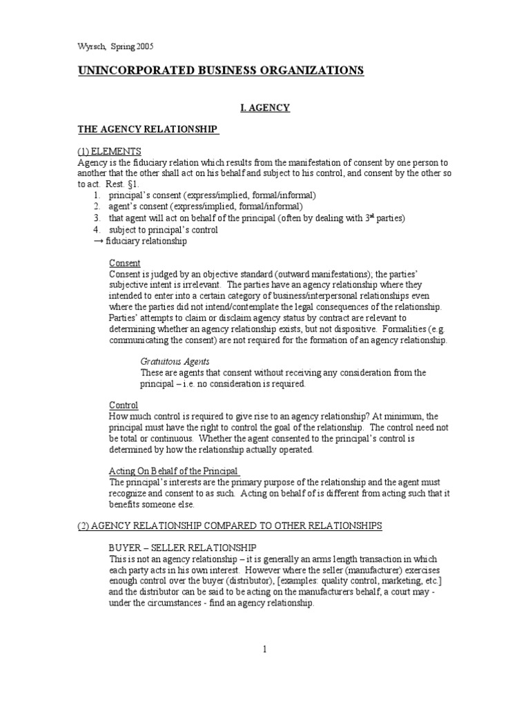 UBO Outline | PDF | Law Of Agency | Partnership