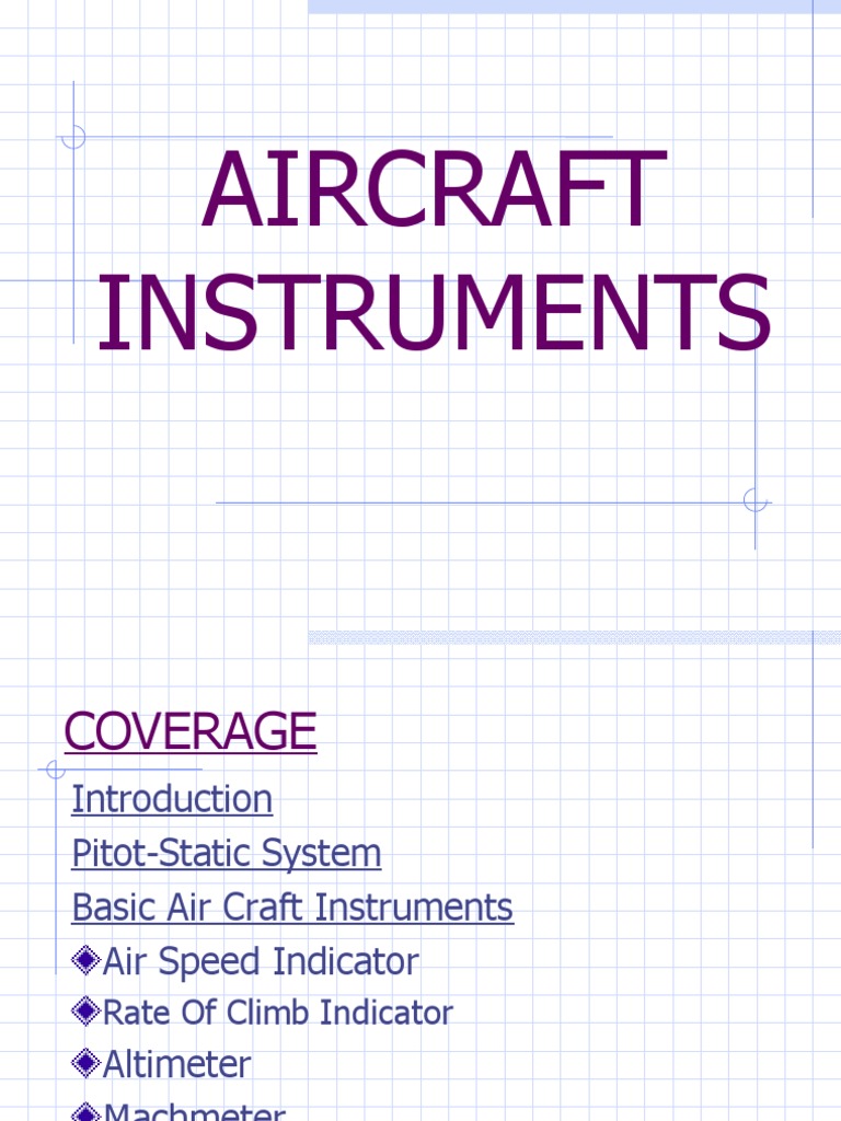 Aircraft INSTRUMENTS | PDF | Airspeed | Measuring Instrument