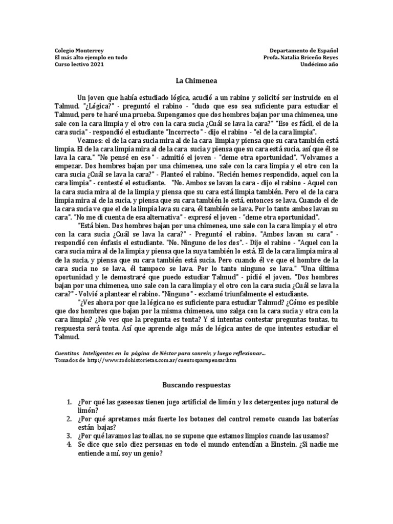 Cuento para Tema de Lógica | PDF