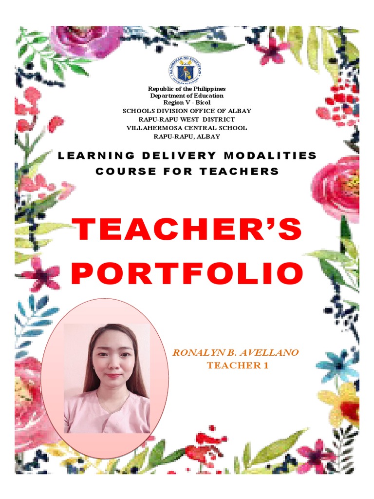 Teacher'S Portfolio: Learning Delivery Modalities Course For Teachers ...