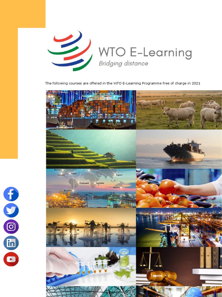 WTO E-Learning Course Catalogue | PDF | Market Access | World Trade ...