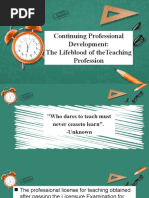Chapter 7 Continuing Professional Education CPD | PDF | Teachers | Professional Development