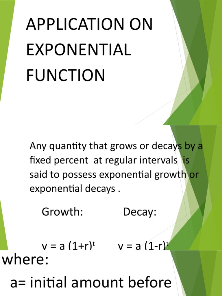 Application On Exponential Function | PDF | Complex Analysis | Applied ...