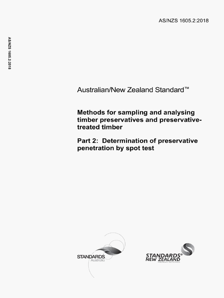 AS NZS 1605-2-2018 Methods For Sampling and Analysing Timber ...