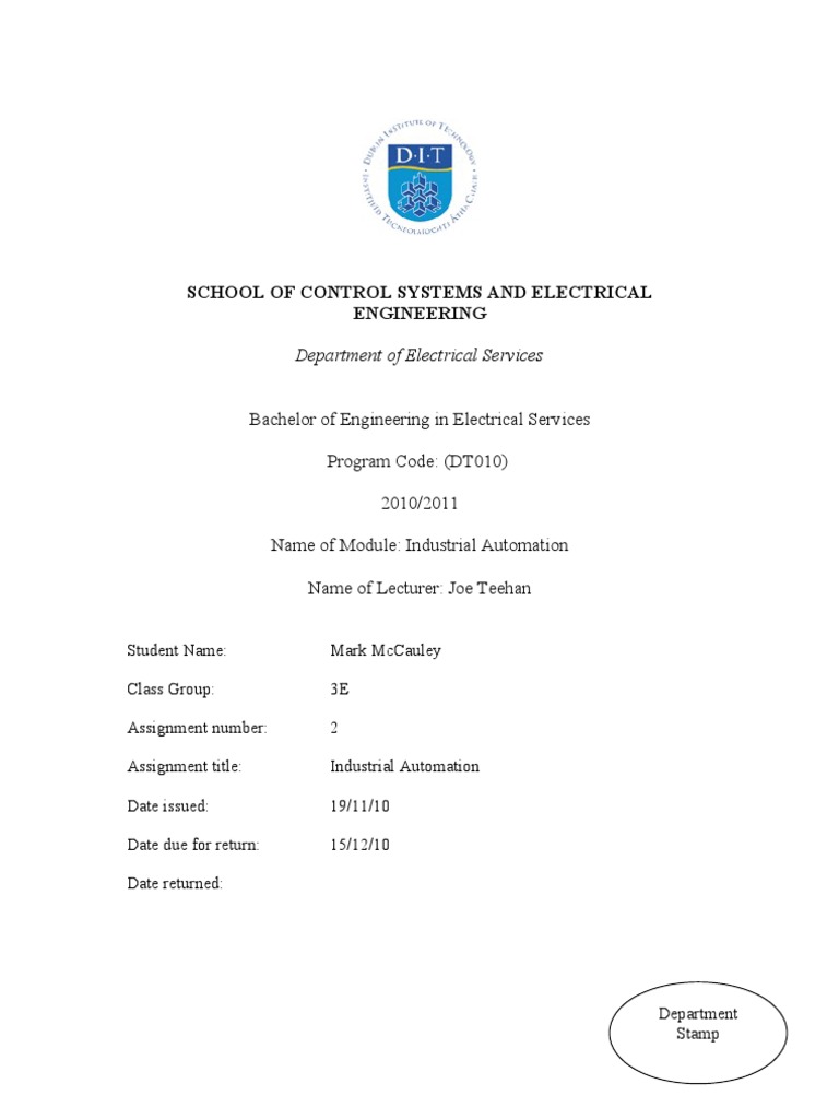 Industrial Automation Assignment 2 | PDF | Scada | Analog To Digital ...