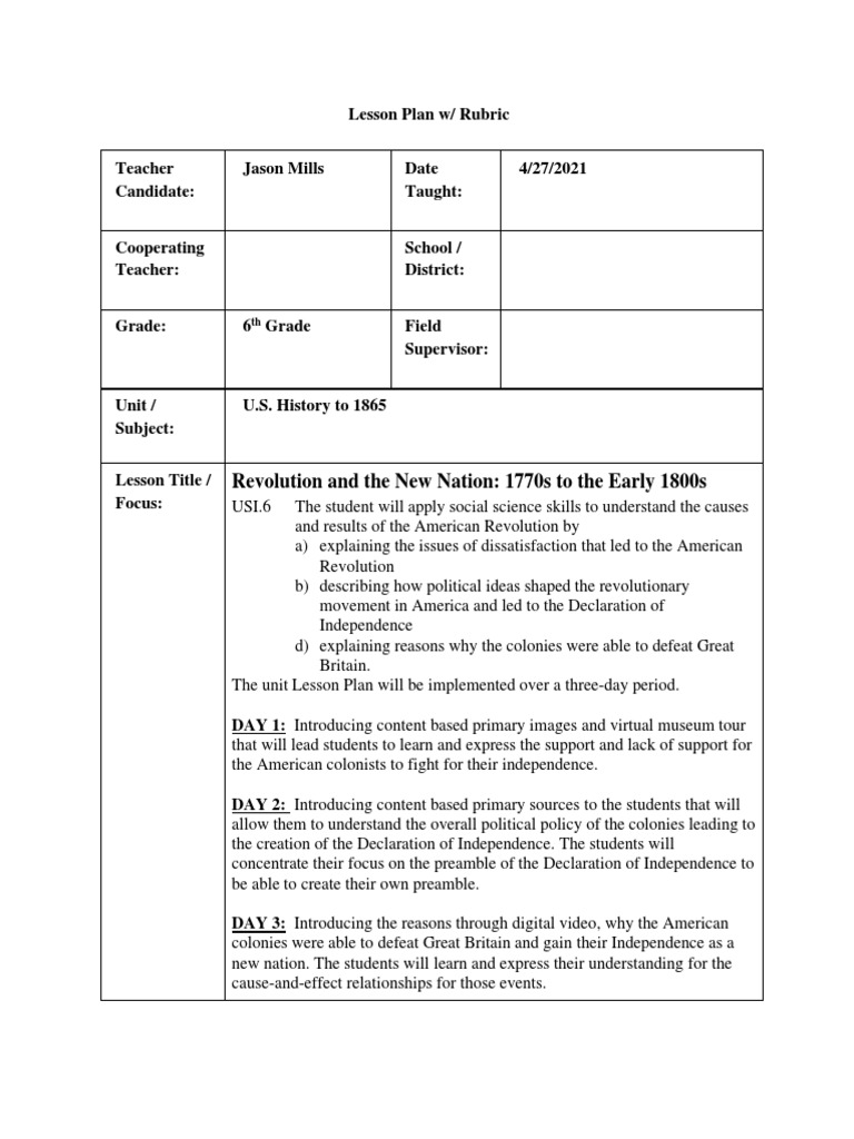 Tled 435 - Lesson Plan | PDF | Educational Assessment | Lesson Plan