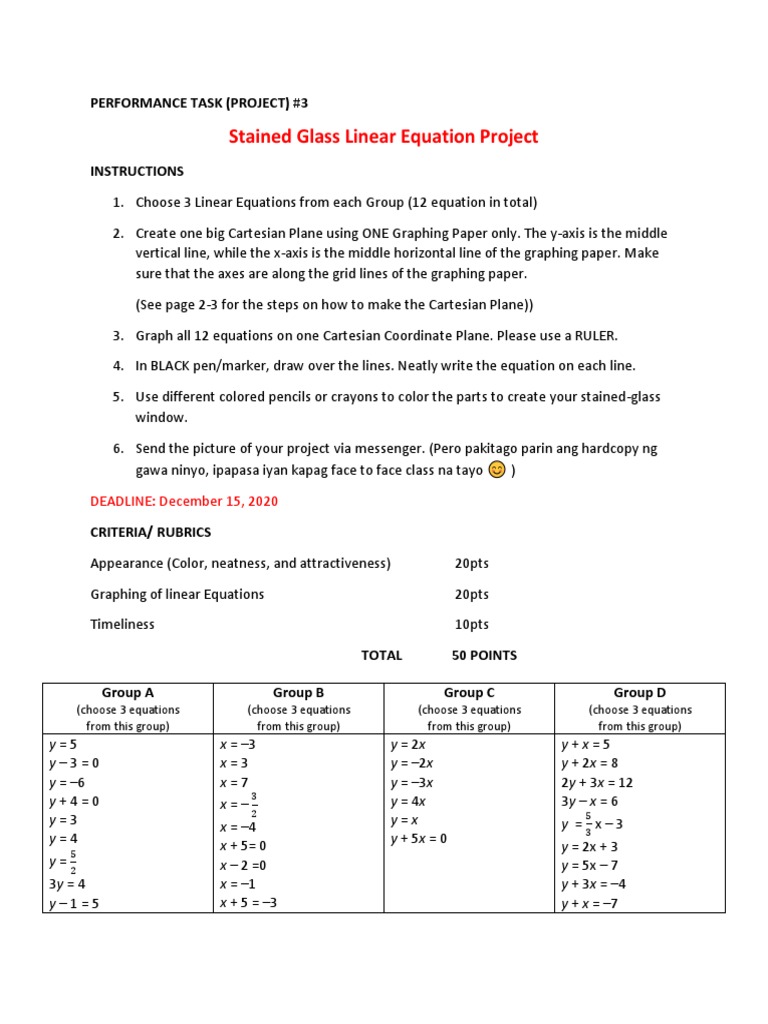 Performance Task | PDF | Cartesian Coordinate System | Discrete Mathematics