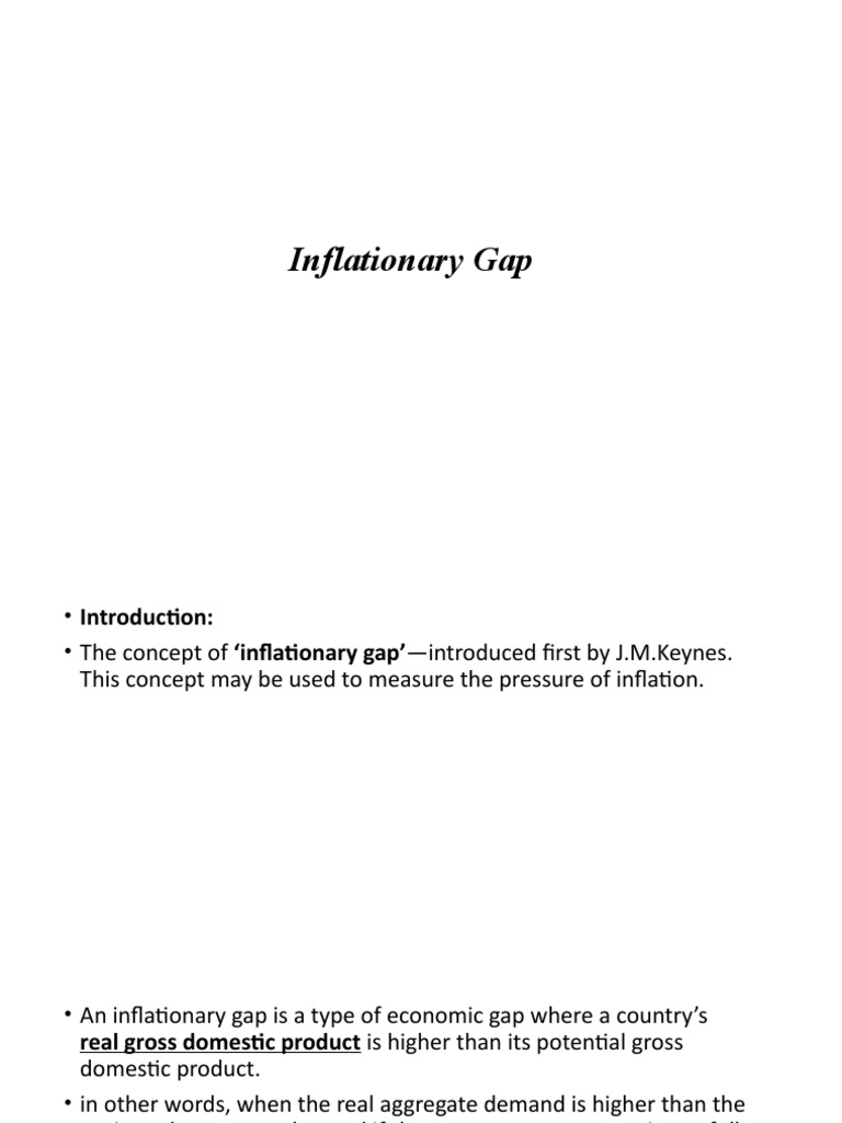 Inflationary Gap | PDF | Monetary Economics | Money