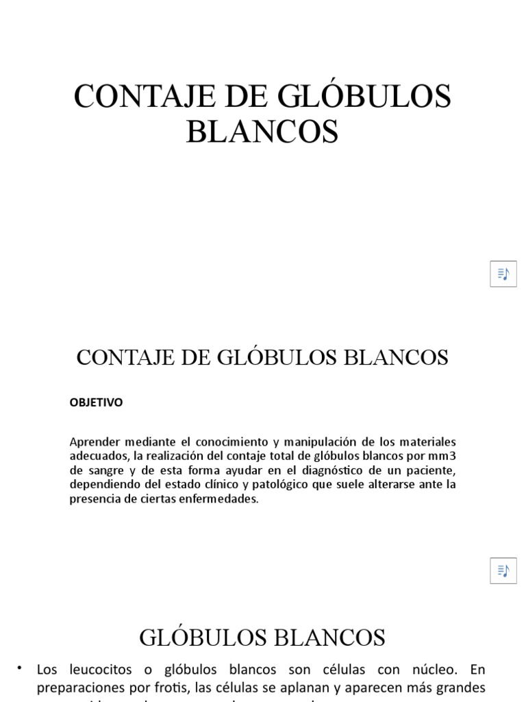 Globulos Blancos Contaje | PDF | Leucocito | Sangre
