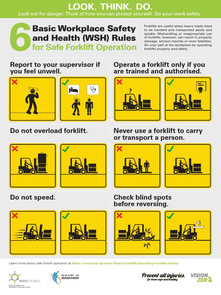 Basic WSH Rules For Safe Forklift Operation | PDF