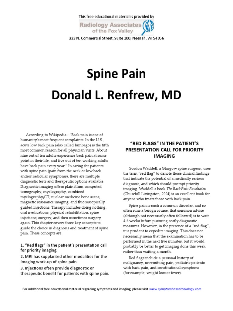 SBR 6 | PDF | Back Pain | Spinal Cord