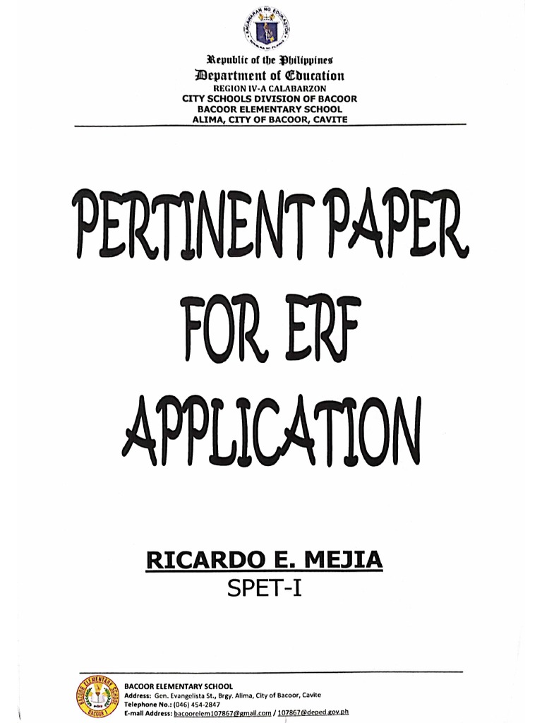 Sir Ric - ERF Application | PDF