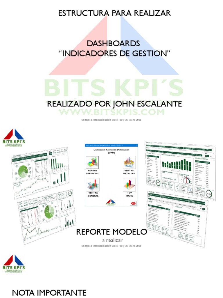 Manual Estructura Dashboards | PDF | Microsoft Excel | Macro (informática)